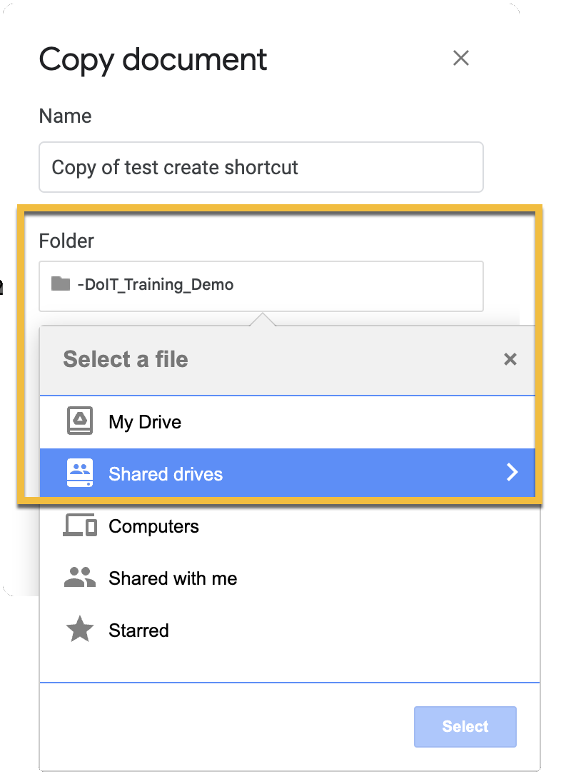 Making A Copy Of Google Drive Files Not A Copy Of A Shortcut Division Of Information Technology
