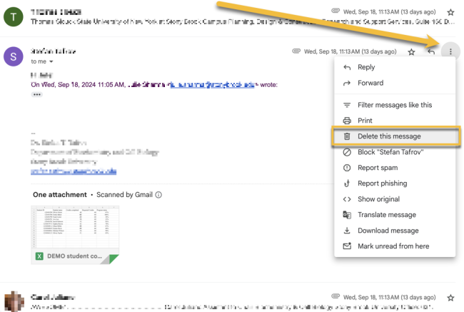 Finding Large Emails in Gmail | Division of Information Technology